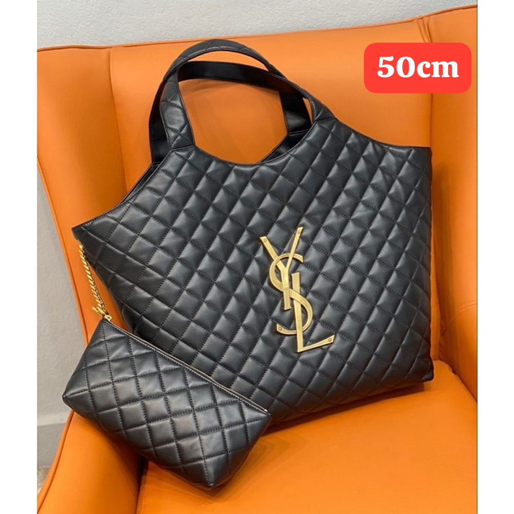 YSL ICARE Maxi Quilted Tote Bag With Pouch – The Luxury Styles